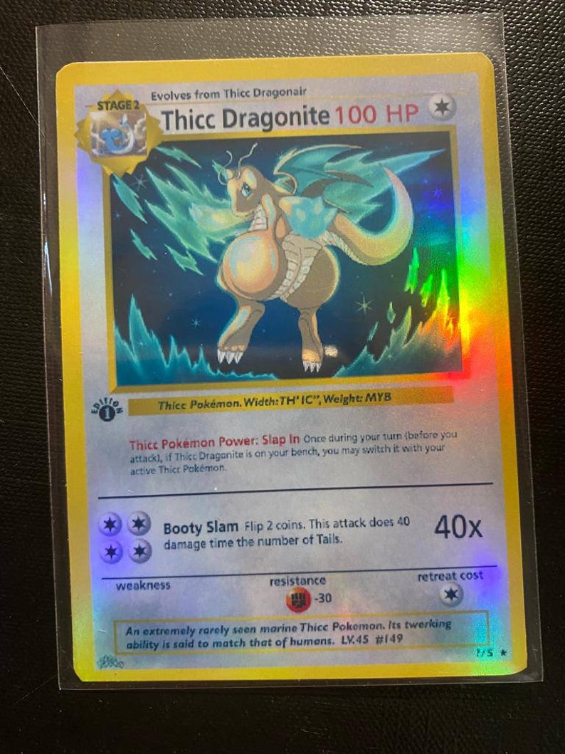 Thicc Dragonite Charizard Gx Ex Vmax V Pokémon Card Orica - Etsy Finland