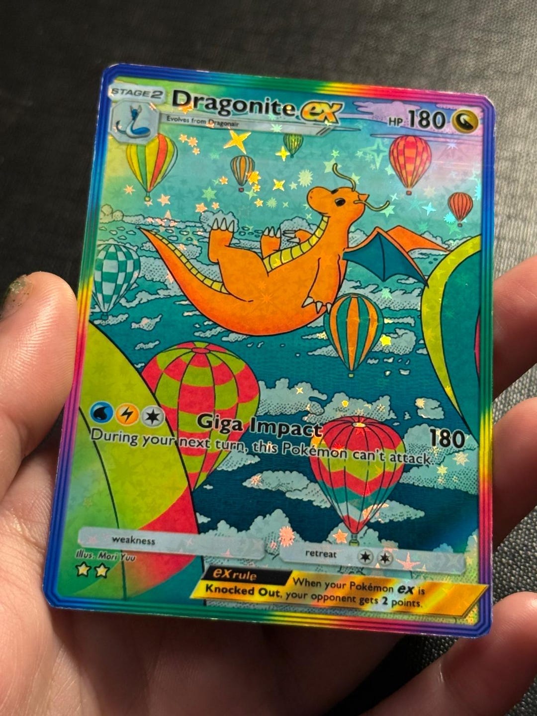 Buy Dragonite Ex Tcg Gx Ex Vmax V Card Orica Holographic Pikachu ...