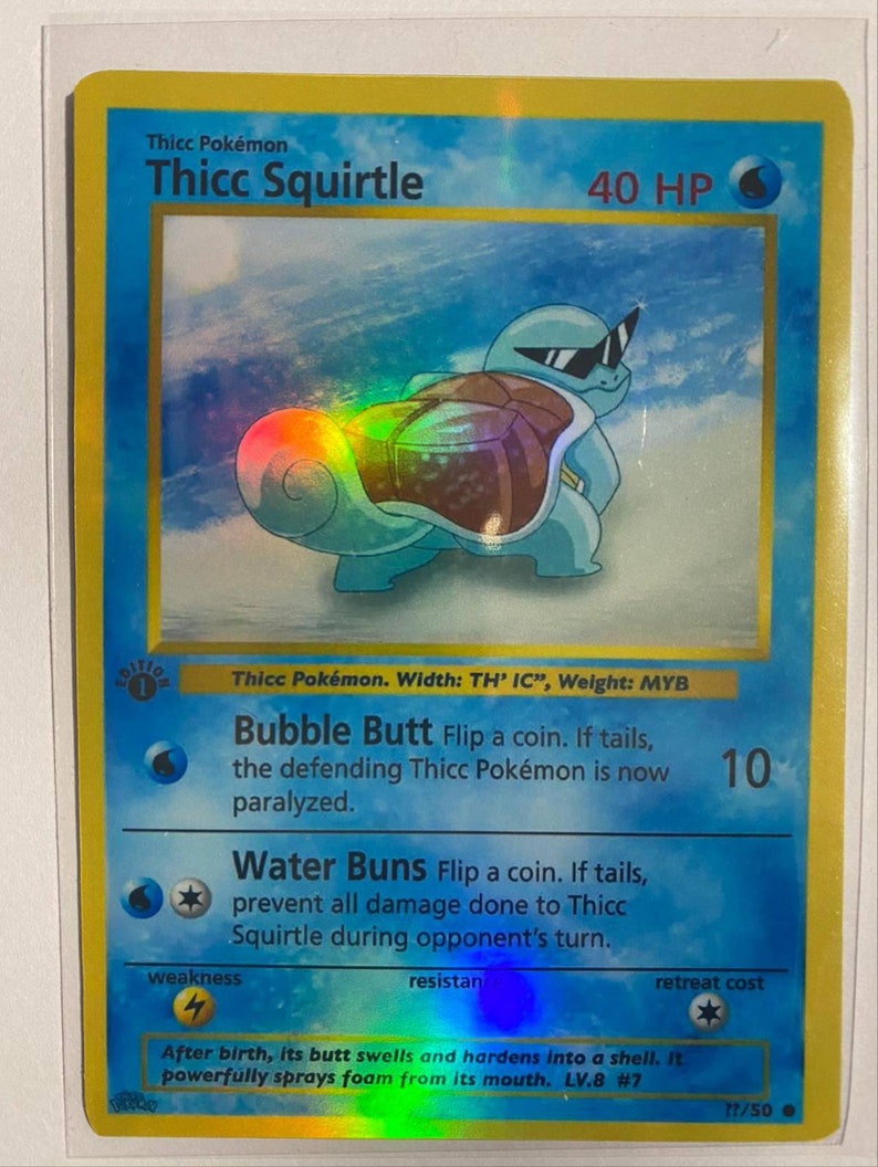 Thicc Squirtle Charizard Gx Ex Vmax V Pokémon Card Orica - Etsy Canada