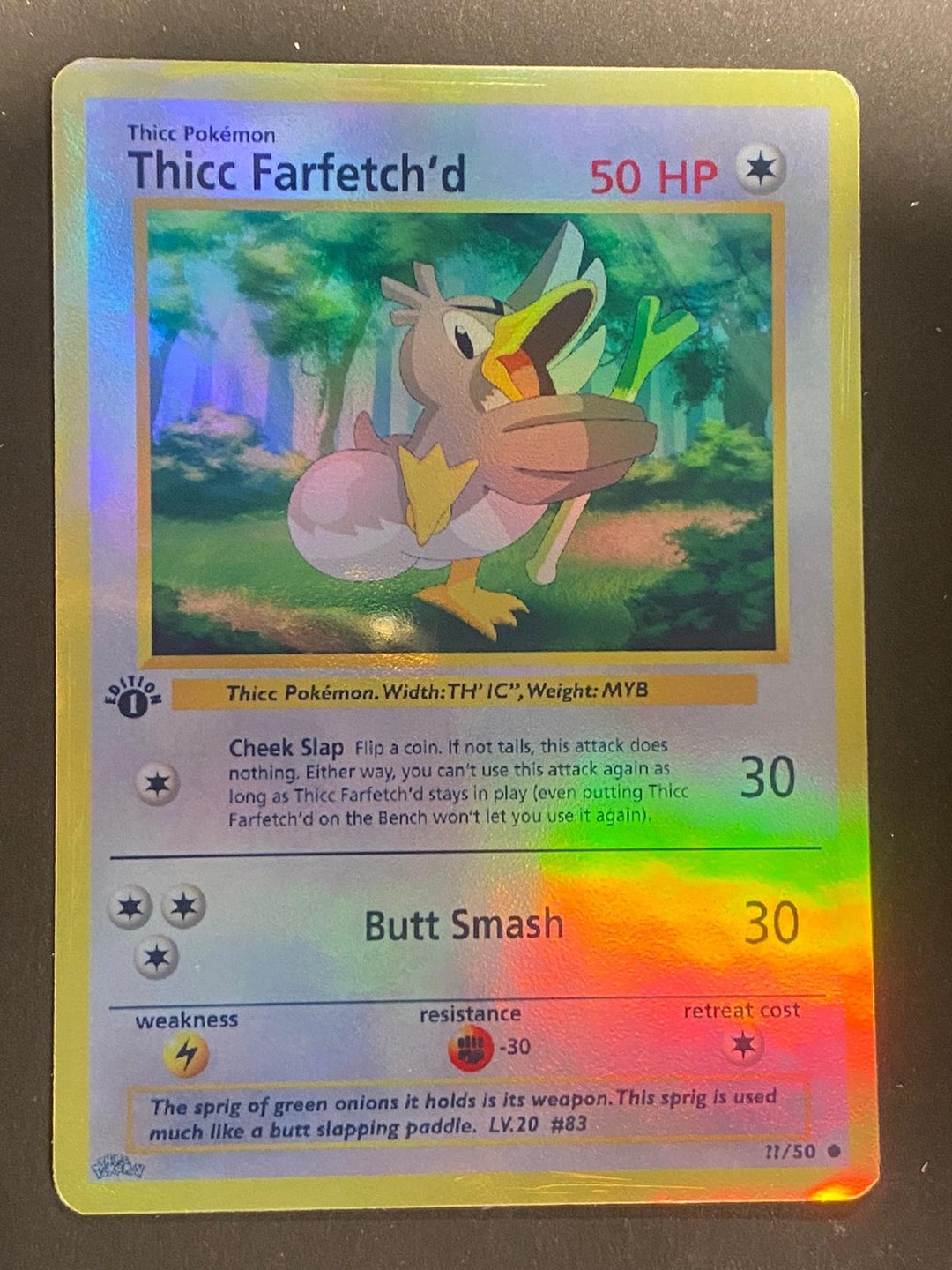 Thicc Farfetch'd Charizard Gx Ex Vmax V Pokémon Card Orica Holographic ...