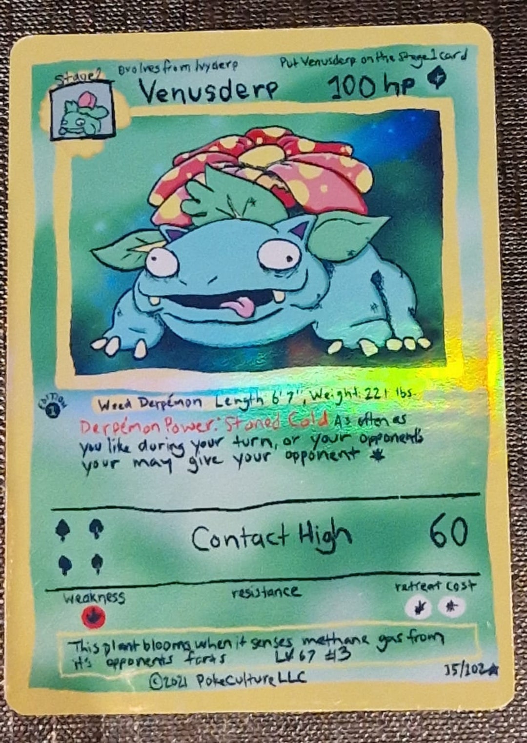 Venusderp Venusaur Derpy Charizard Gx Ex Vmax V Pokémon Card Orica ...