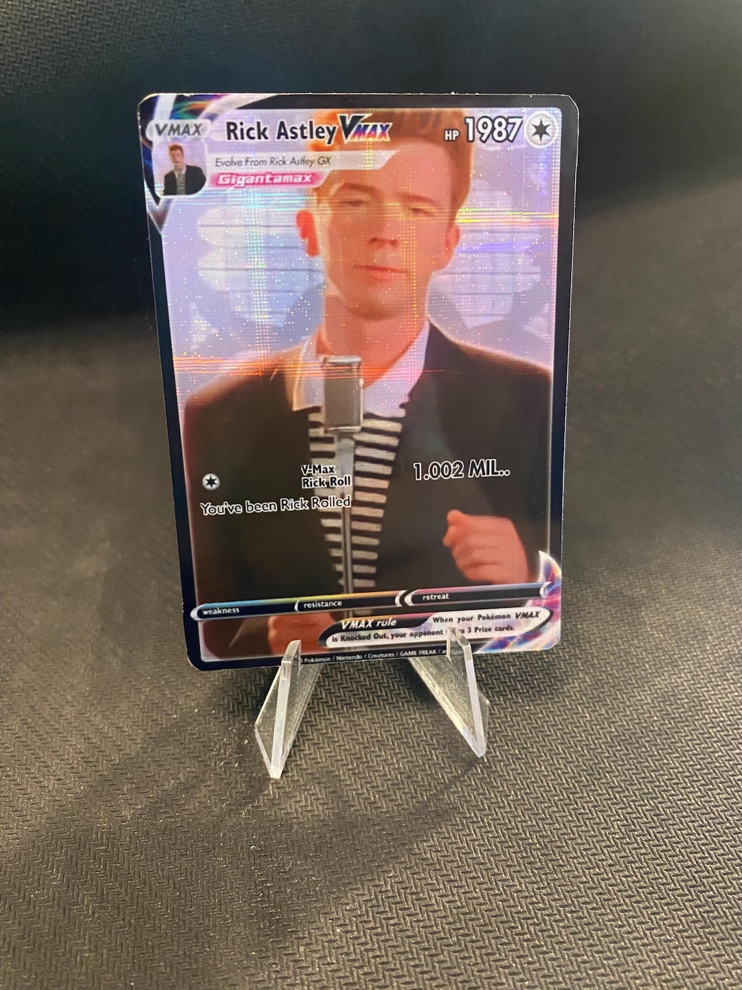 Rick Astley Rick Roll Rickroll Gx Ex Vmax V Pokémon Card Orica Parallel ...