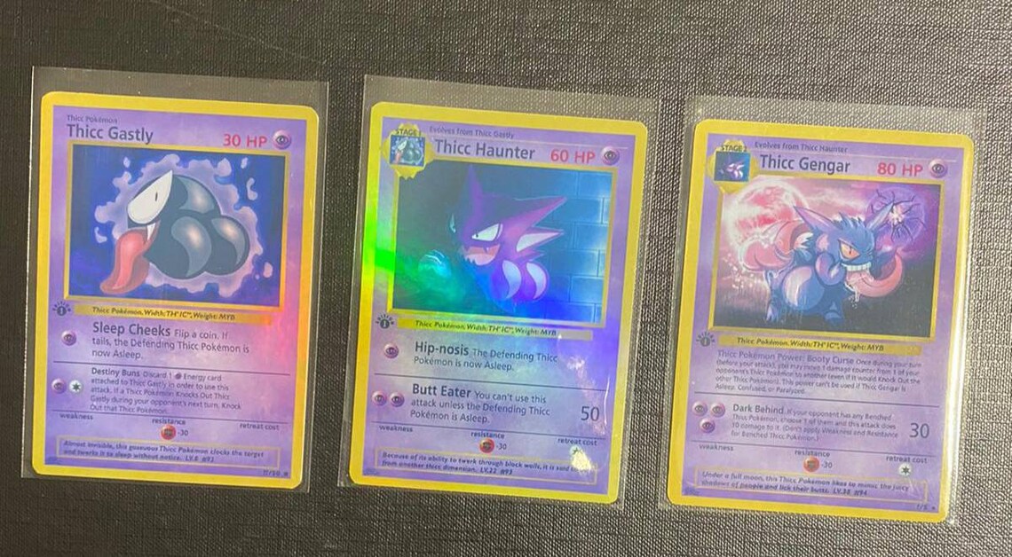 Thicc Gastly Gengar Haunter Charizard Gx Ex Vmax V Pokémon - Etsy