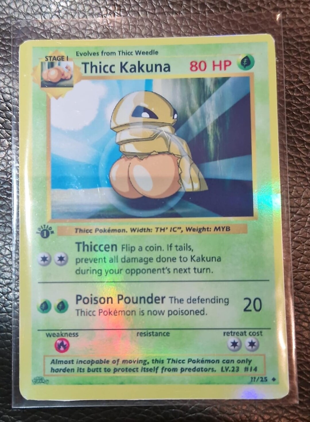 Thicc Kakuna Charizard Gx Ex Vmax V Pokémon Card Orica Holographic ...
