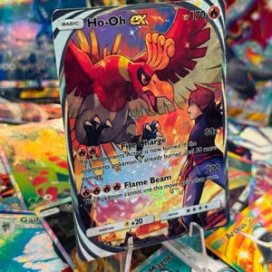 Ho-oh Shiny Shining Ex Tcg Gx Vmax V Card Holographic Full Art Pikachu ...