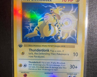 Thicc Pikachu Thorchu Charizard Gx Ex Vmax V Pokémon Card - Etsy
