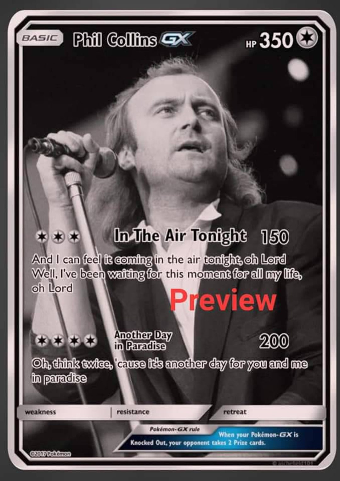 Phil Collins Collectible Charizard Gx Ex Vmax V Pokémon Card - Etsy