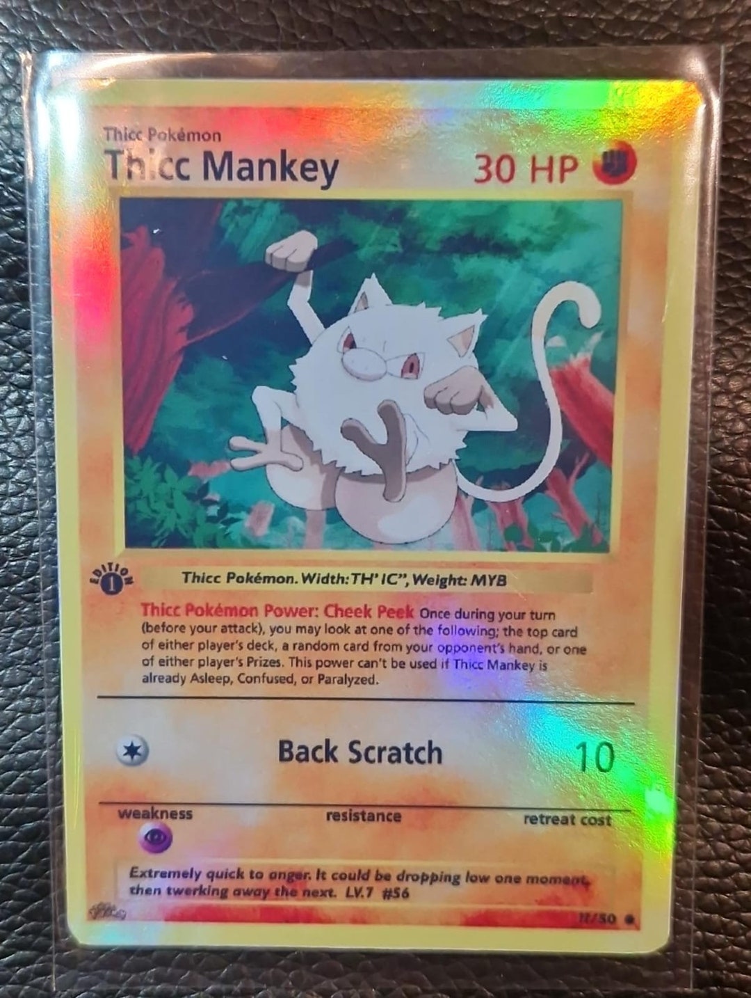 Thicc Mankey Charizard Gx Ex Vmax V Pokémon Card Orica Holographic ...