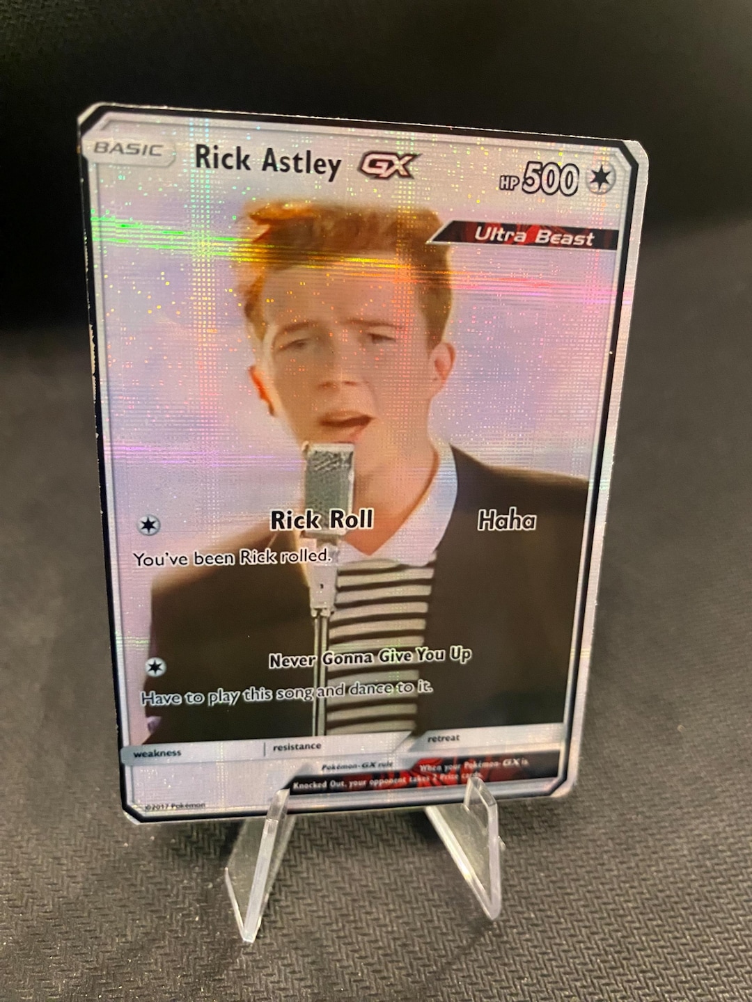 Rick Astley Rick Roll Rickroll Gx Ex Vmax V Card Orica Parallel ...