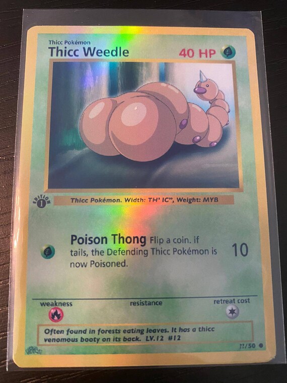 Thicc Weedle Charizard Gx Ex Vmax V Pokémon Card Orica Etsy Canada