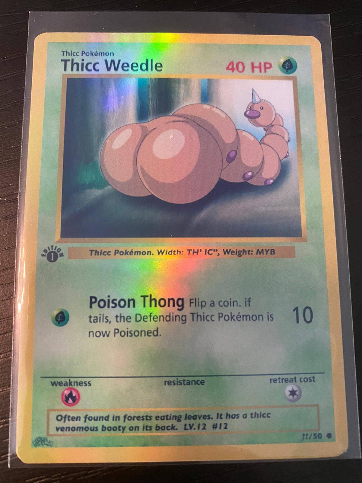 Thicc Weedle Charizard Gx Ex Vmax V Pokémon Card Orica Etsy Canada