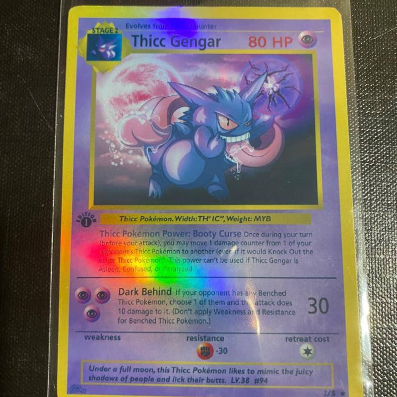 Thick Pikachu Card - Etsy