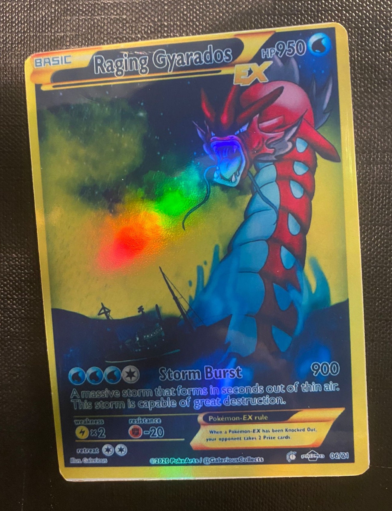 Raging Gyarados Gx Ex Vmax V Pokémon Card Orica Holographic - Etsy