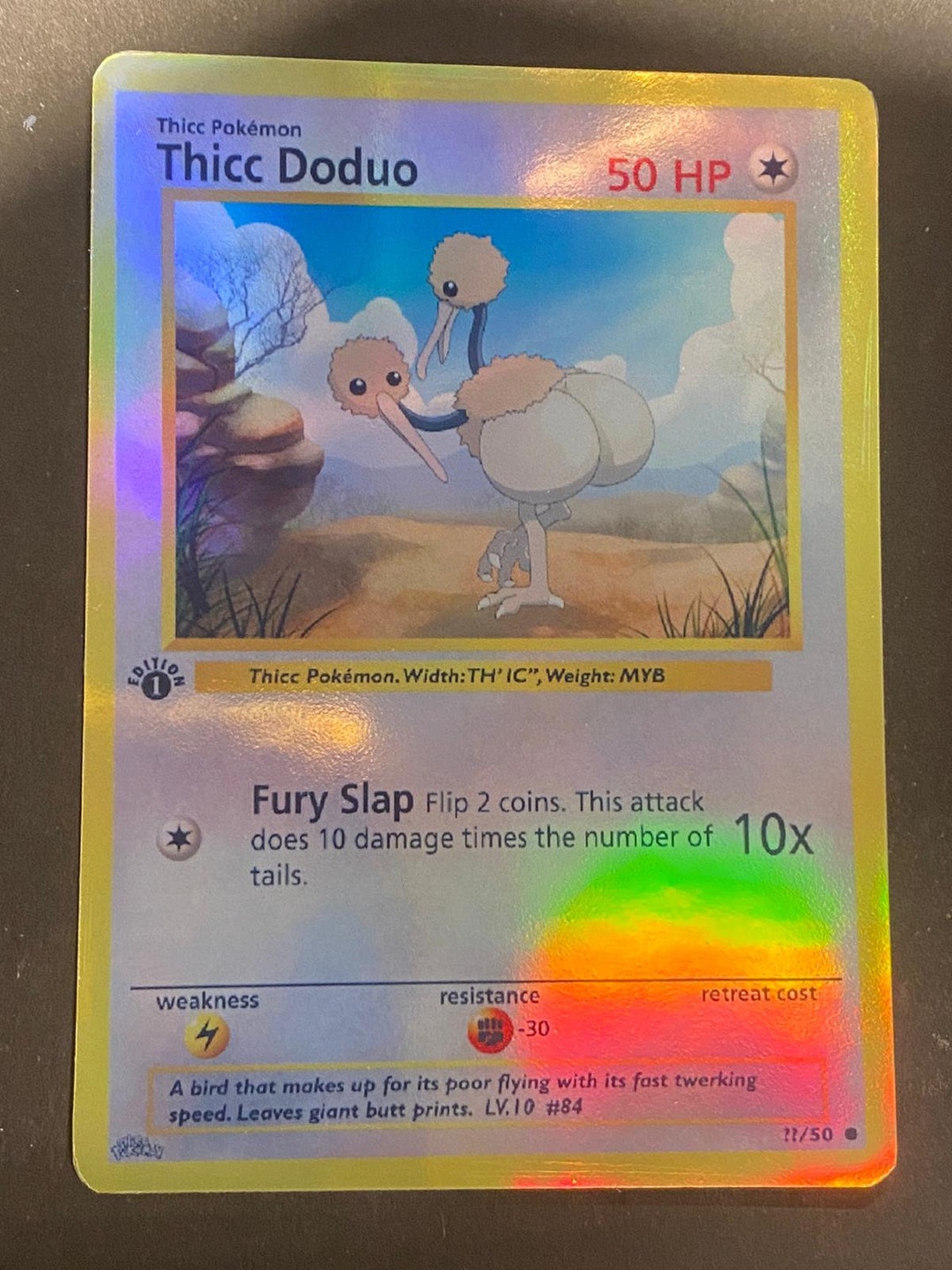 Thicc Doduo Charizard Gx Ex Vmax V Pokémon Card Orica Holographic ...