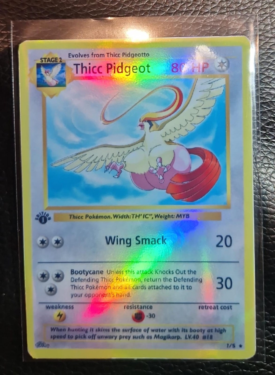 Thicc Pidgeot Charizard Gx Ex Vmax V Pokémon Card Orica Holographic ...