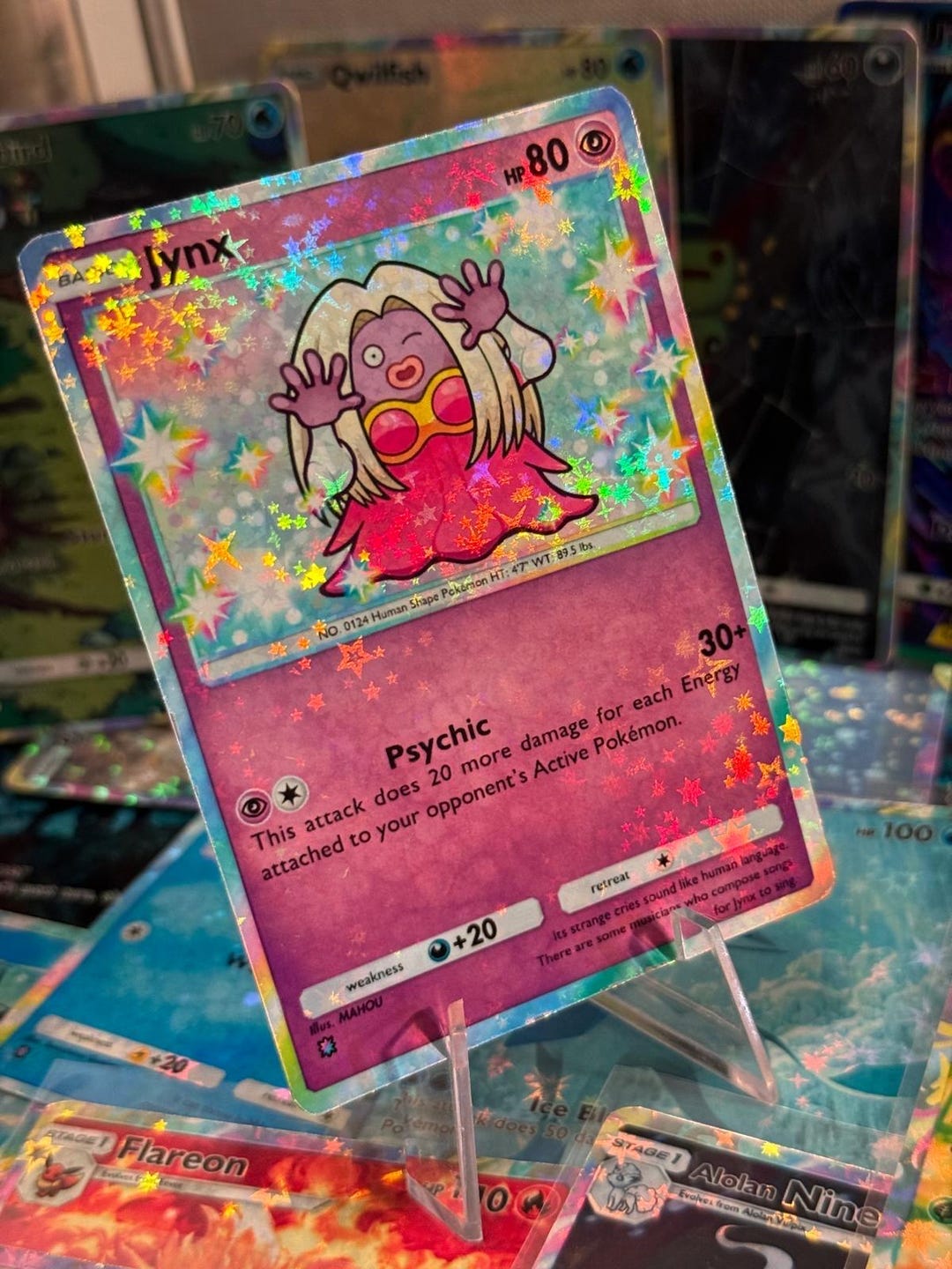 Jynx Shiny Shining Ex Tcg Gx Vmax V Card Orica Holographic Pikachu ...