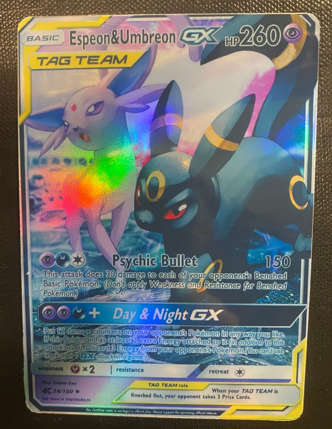 Eeveelutions Umbreon Espeon Sylveon Tag Team Charizard Gx Ex Vmax V ...