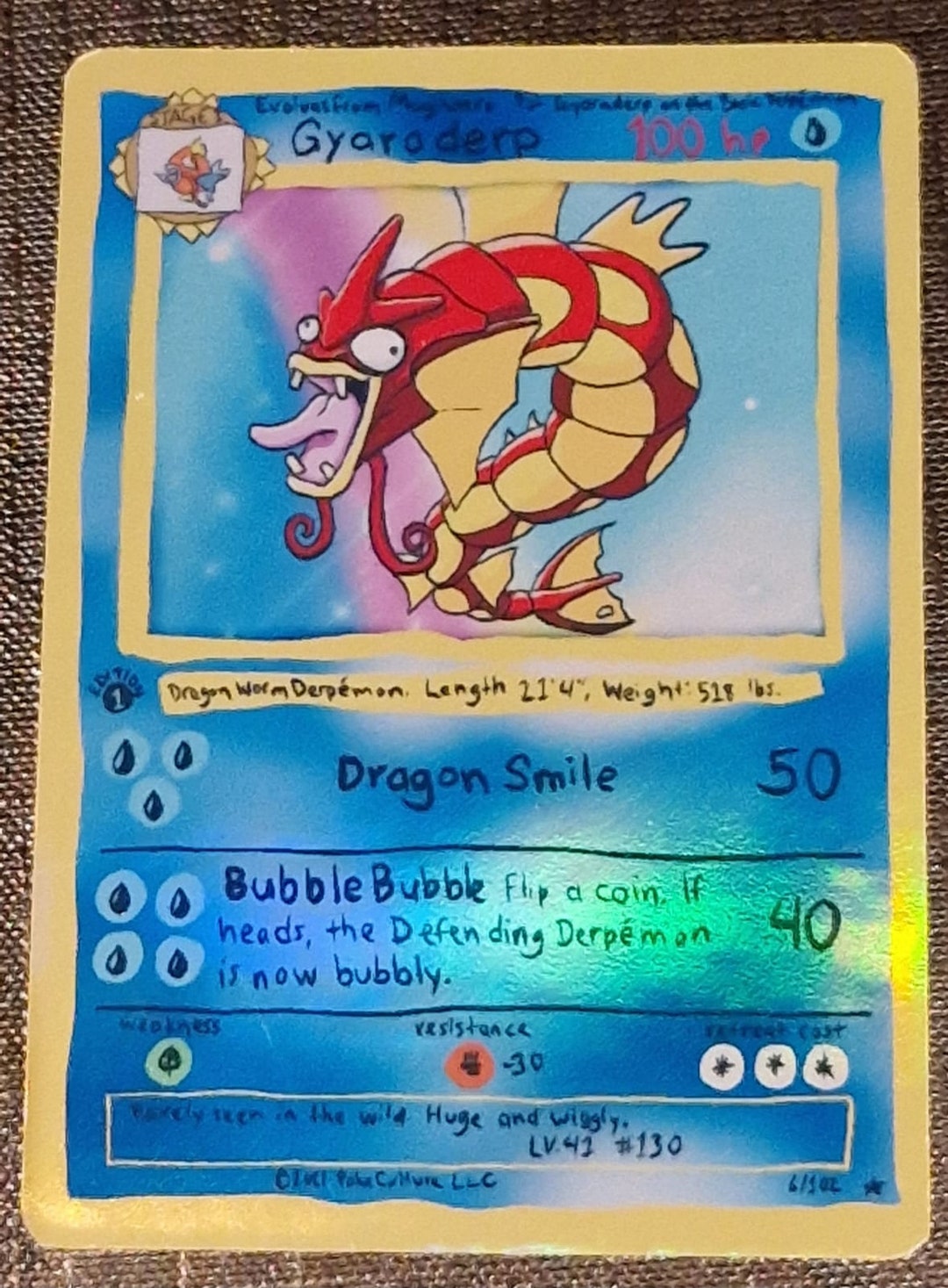 Gyaraderp Red Gyarados Derpy Charizard Gx Ex Vmax V Pokémon Card Orica ...