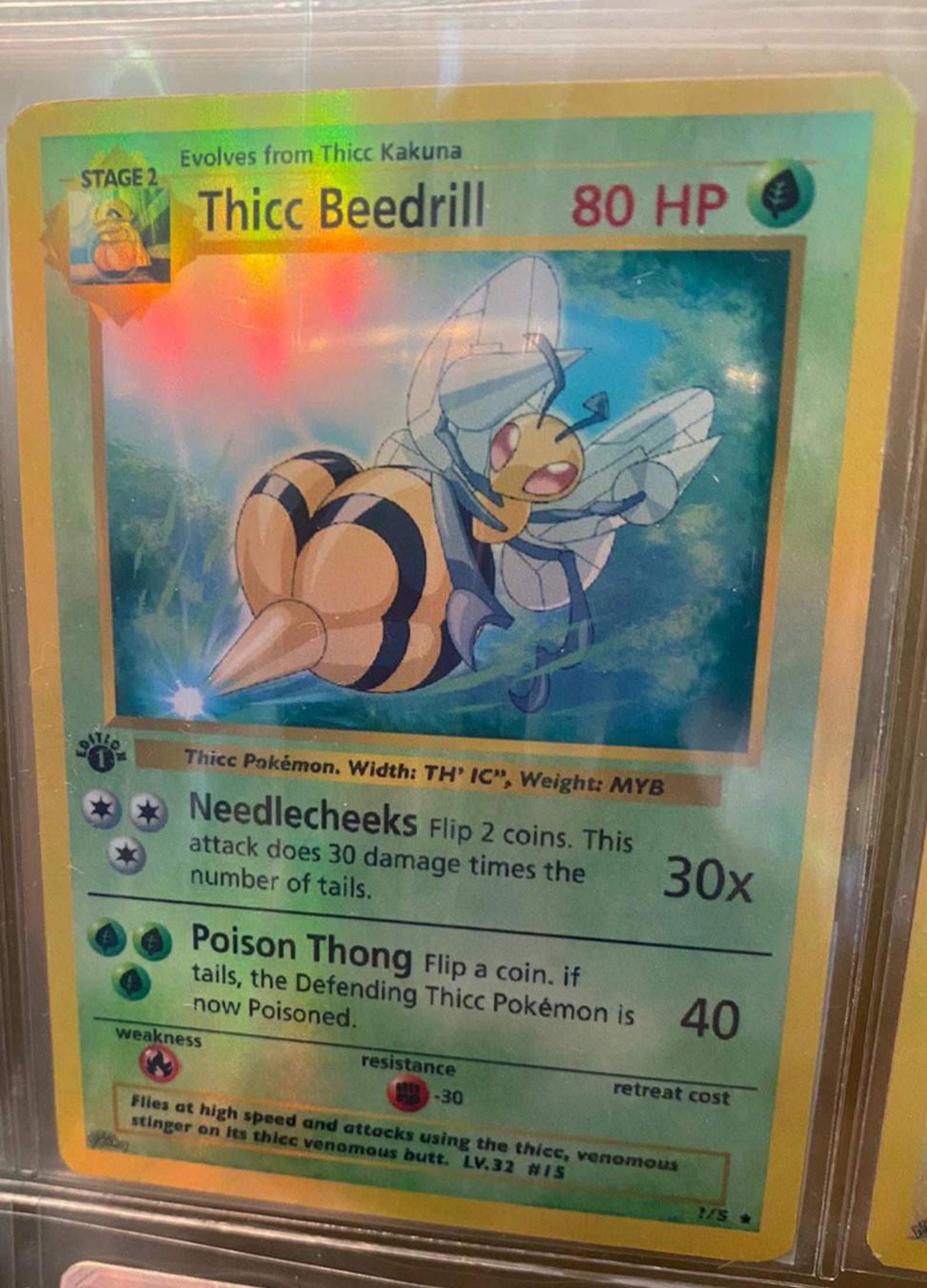 Thicc Beedrill Charizard Gx Ex Vmax V Pokémon Card Orica - Etsy