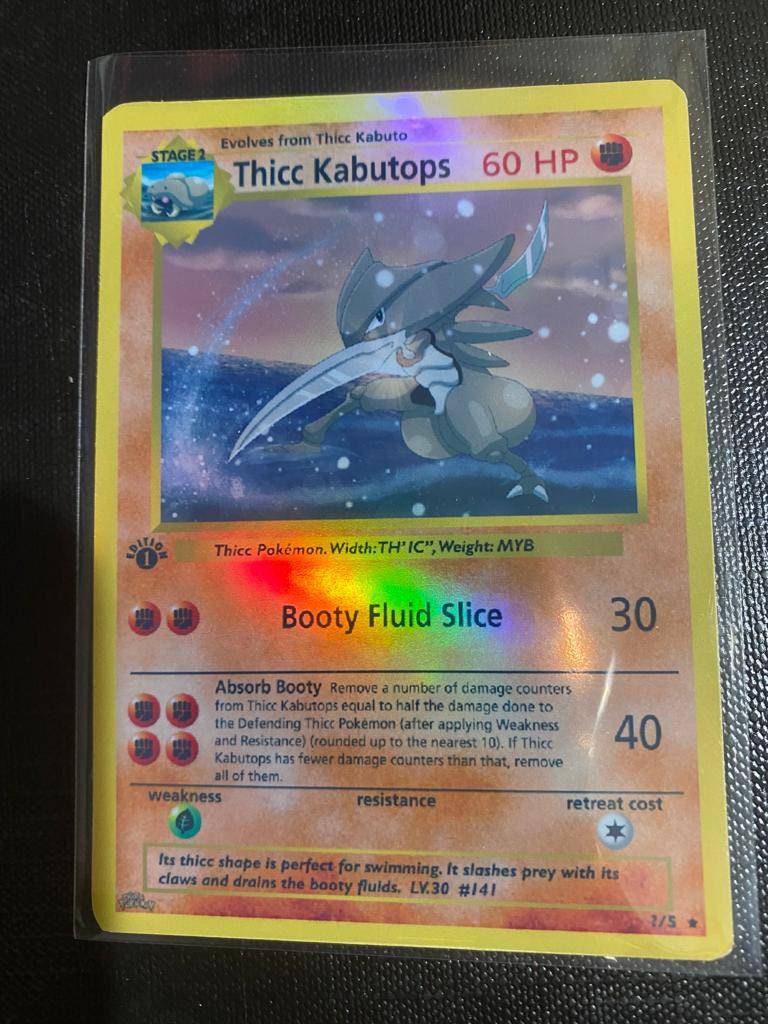 Thicc Kabuto Kabutops Charizard Gx Ex Vmax V Pokémon Card - Etsy