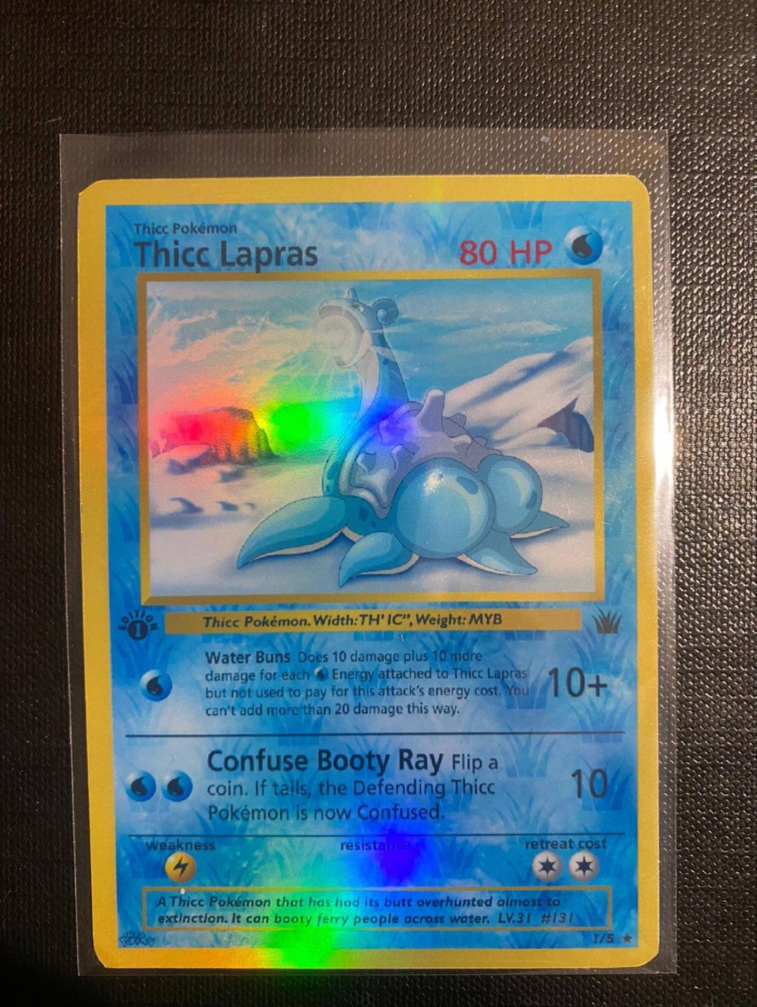 Thicc Lapras Charizard gx ex vmax v Pokémon Karte Orica holografische ...