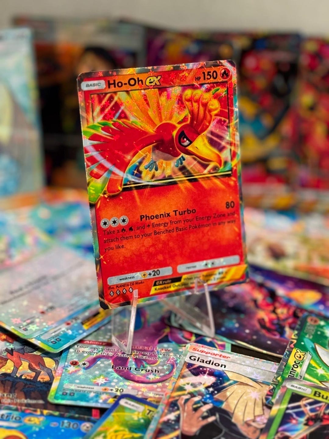 Ho-oh Ho Oh Shiny Shining Ex Tcg Gx Vmax V Card Holographic Full Art ...