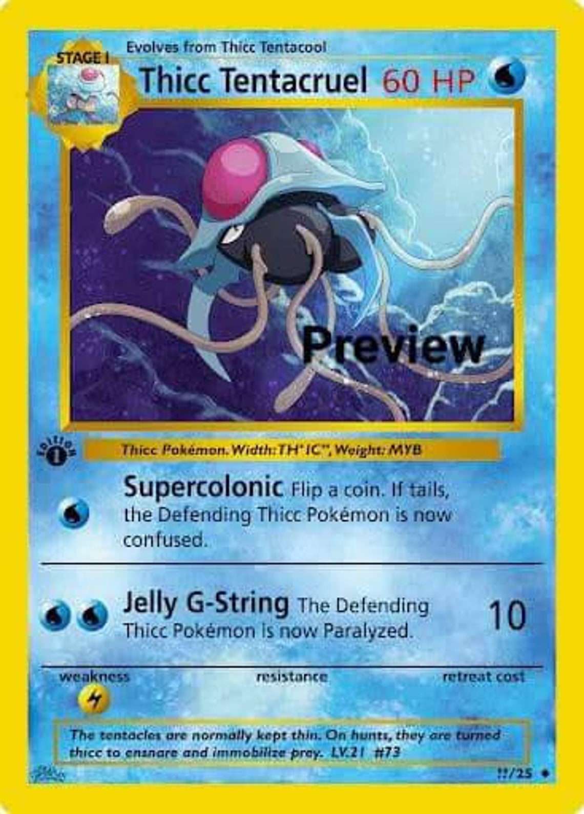 Thicc Tentacruel Charizard Gx Ex Vmax V Pokémon Card Orica - Etsy