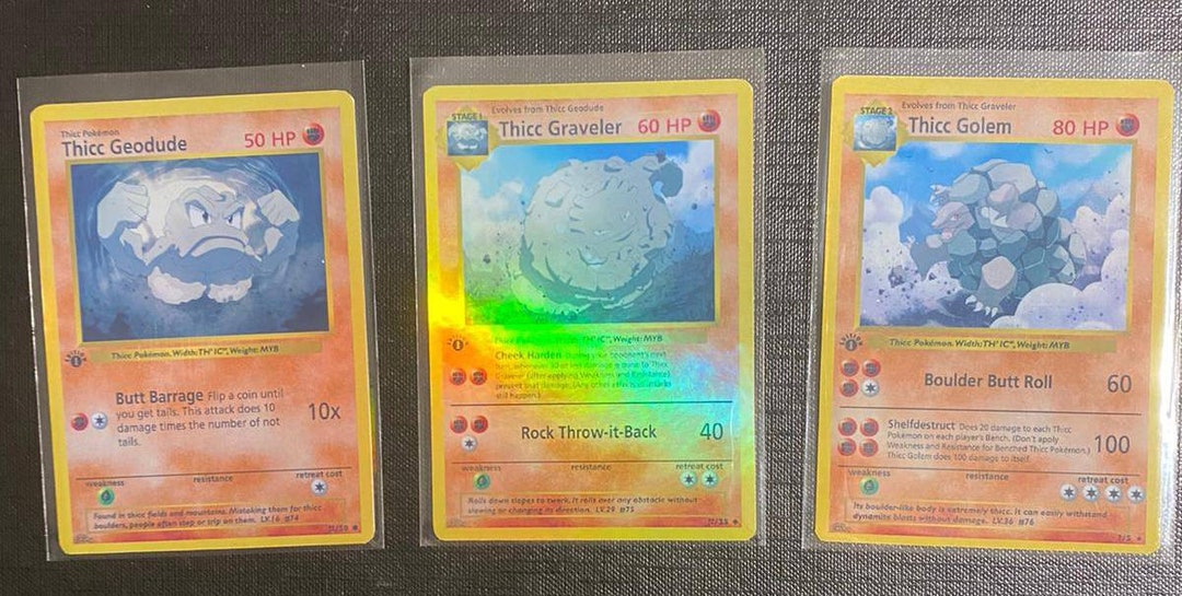 Thicc Geodude Golem Graveler Charizard Gx Ex Vmax V Pokémon Card Orica ...