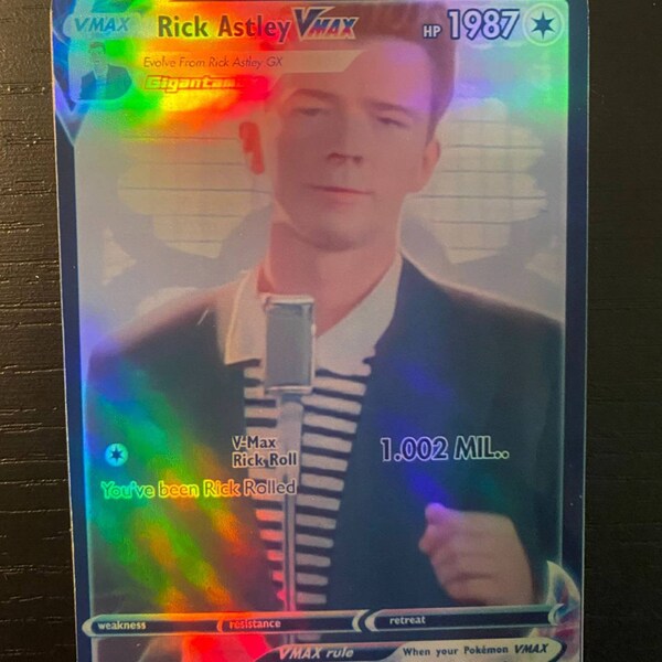 Rickroll Birthday Card - Etsy