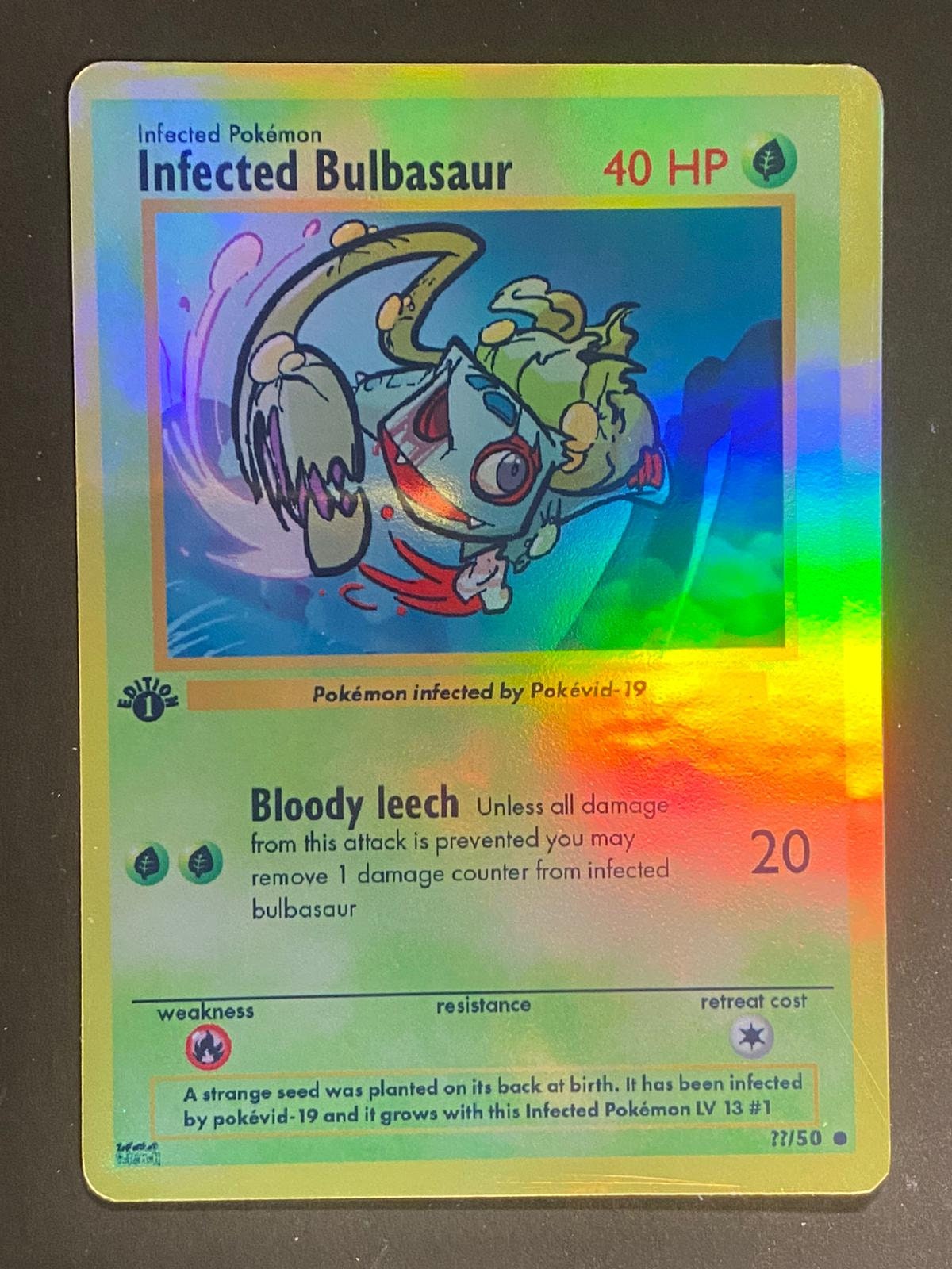 Infected Bulbasaur Charizard Gx Ex Vmax V Pokémon Card Orica ...