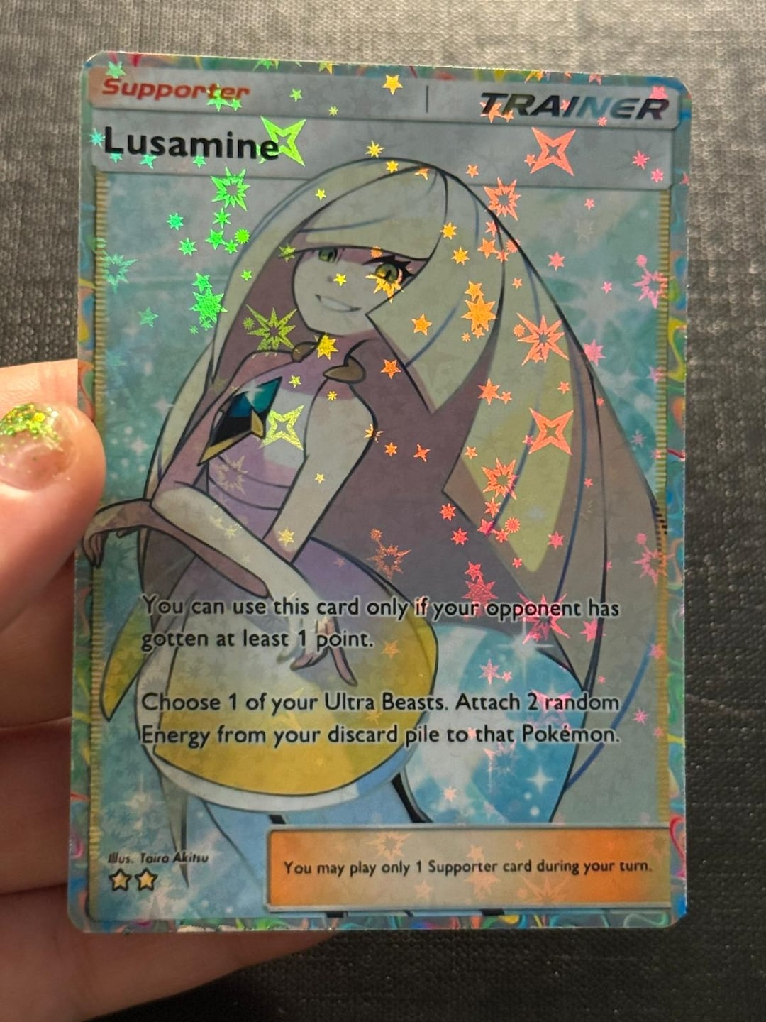 Lusamine Trainer Shiny Shining Ex Pocket App Tcg Gx Vmax V Card Orica ...