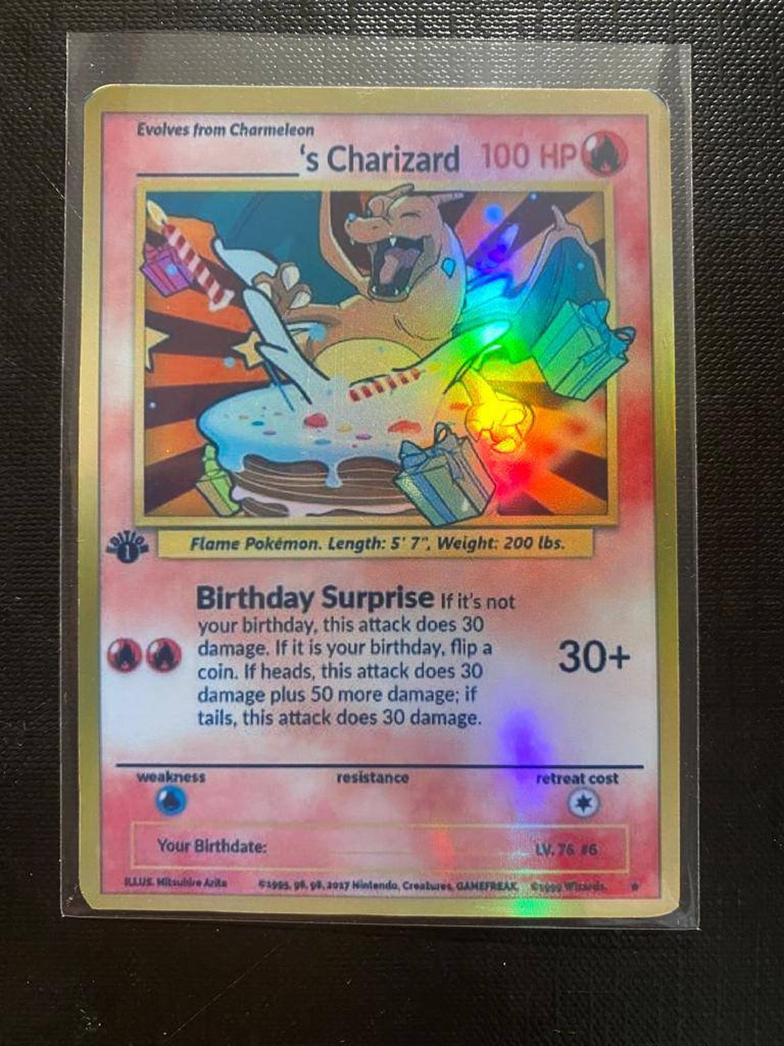 Happy Birthday Charizard Gx Ex Vmax V Pokémon Card Orica - Etsy