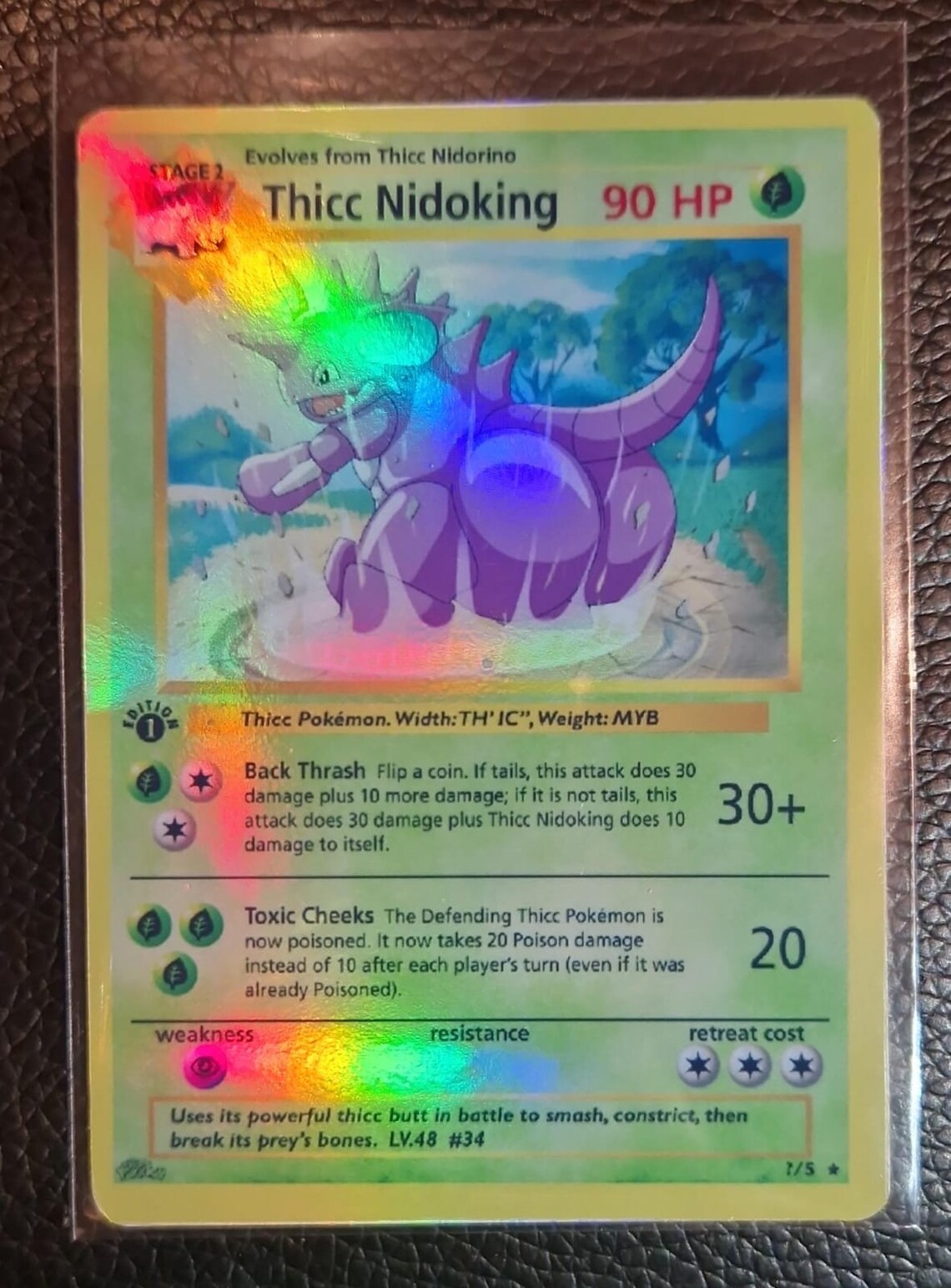 Thicc Nidoking Charizard Gx Ex Vmax V Pokémon Card Orica - Etsy