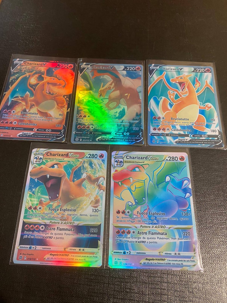 Charizard Vstar Astro Vastro Astri Lucenti Rainbow Set Vmax - Etsy UK