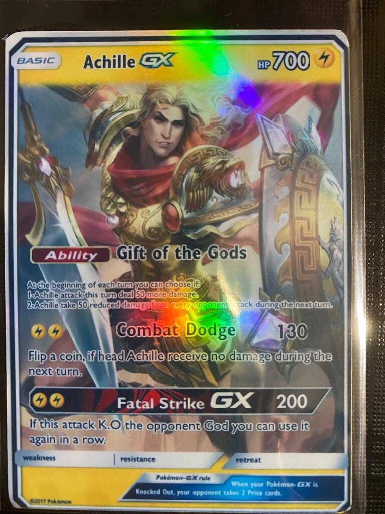 Achilles Achille God Egyptian Greek Gx Ex Vmax V Pokémon Card | Etsy