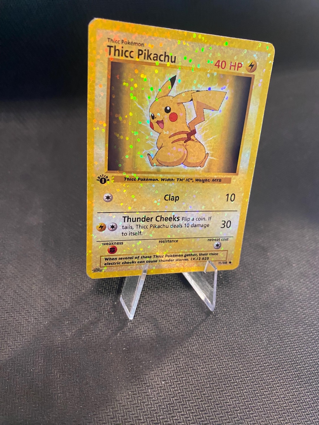 Thicc Pikachu Charizard Gx Ex Vmax V Pokémon Card Orica Dot Holographic ...