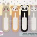 Animal Bookmarks, Printable Cat, Rabbit, Dog, Panda (PDF, JPEG, PNG) - Etsy