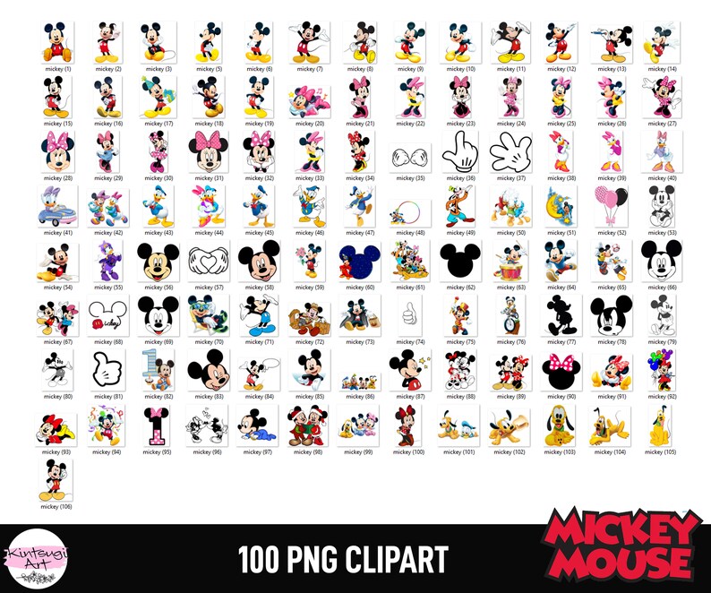 Mickey Mouse, PNG, Mickey Clipart, Instant Download, Printable, Images ...