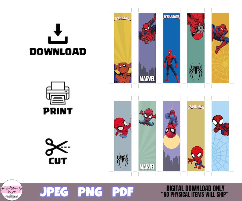 Printable Bookmarks Template, Printable Bookmarks Set, Bookmarks ...