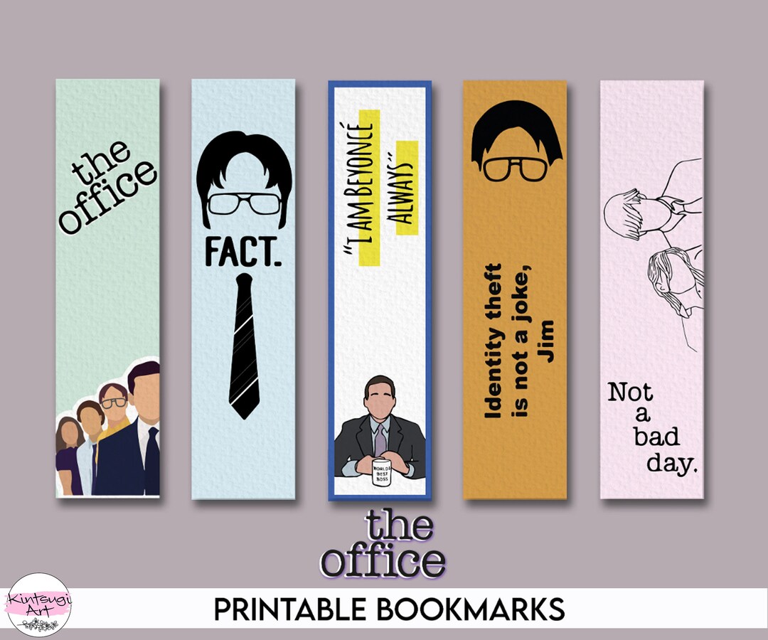 The Office, Printable Bookmarks Template, Printable Bookmarks Set ...