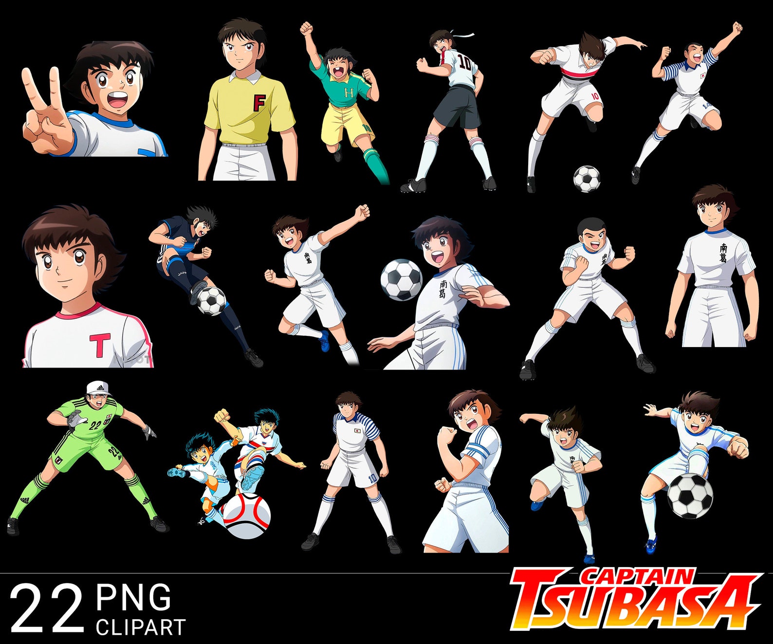Captain Tsubasa PNG, Captain Tsubasa Clipart, Instant Download ...