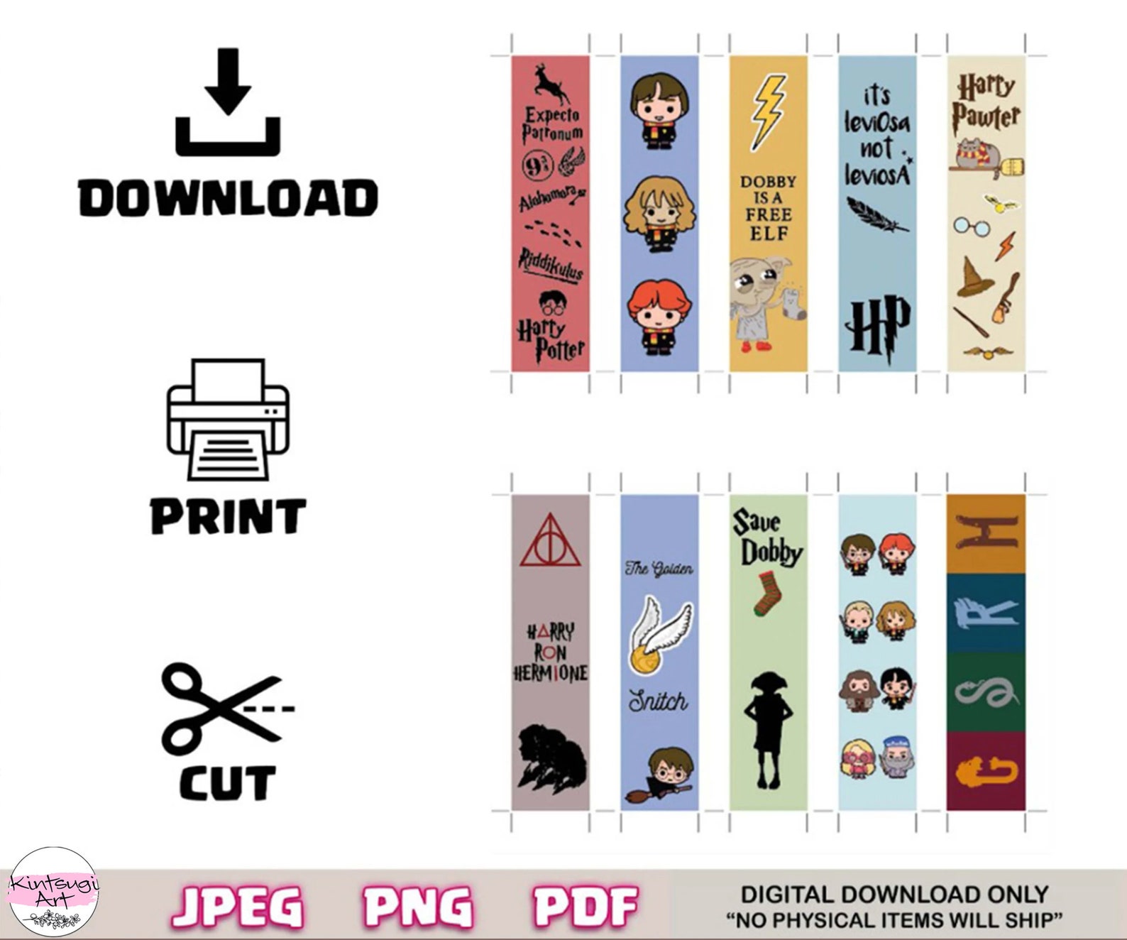 Magic, Printable Bookmarks Template, Printable Bookmarks Set, Bookmarks ...