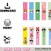 Power Puff Girls, Printable Bookmarks Template, Printable Bookmarks Set ...