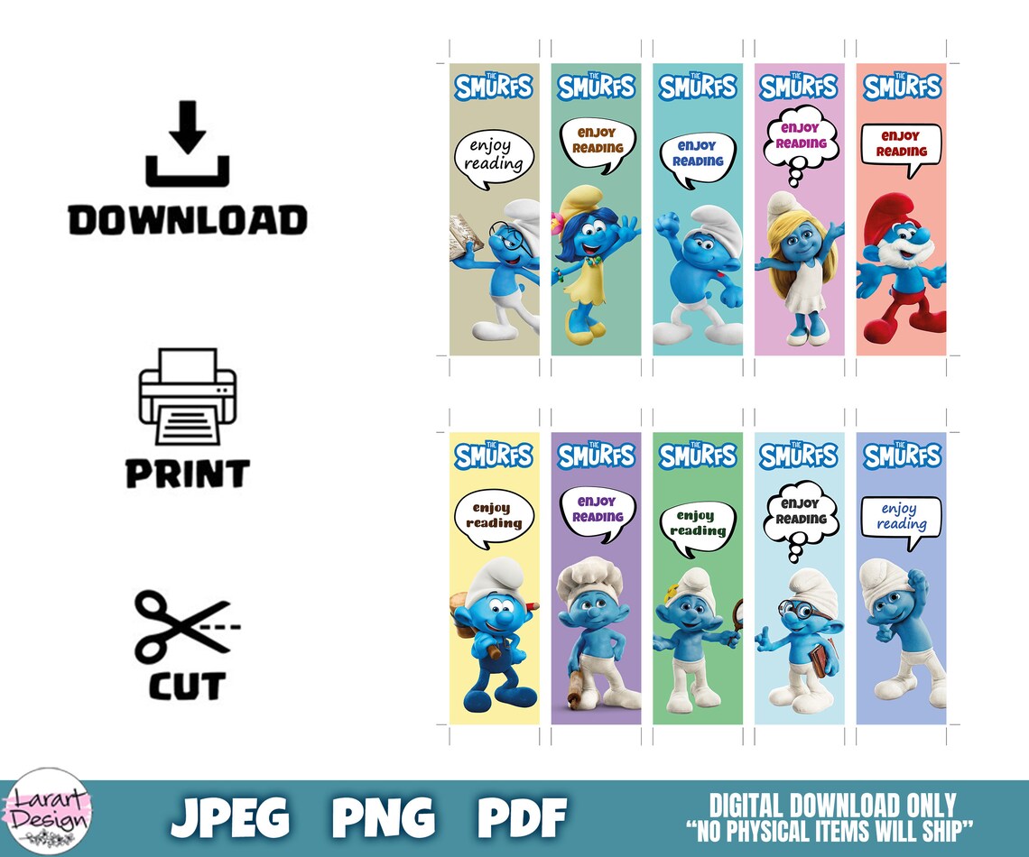 Printable Bookmarks Template, Printable Bookmarks Set, Bookmarks ...