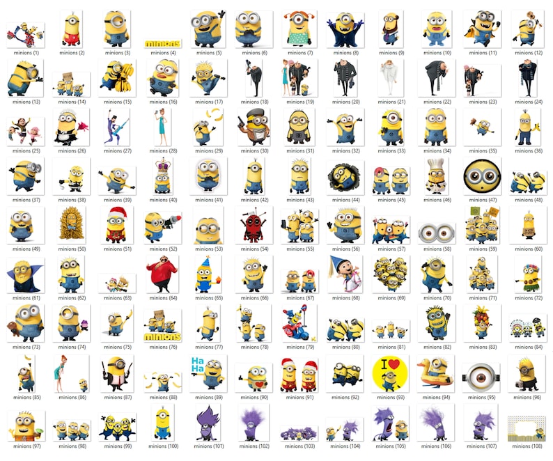 Minions, PNG, Minions Clipart, Instant Download, Printable, Images ...