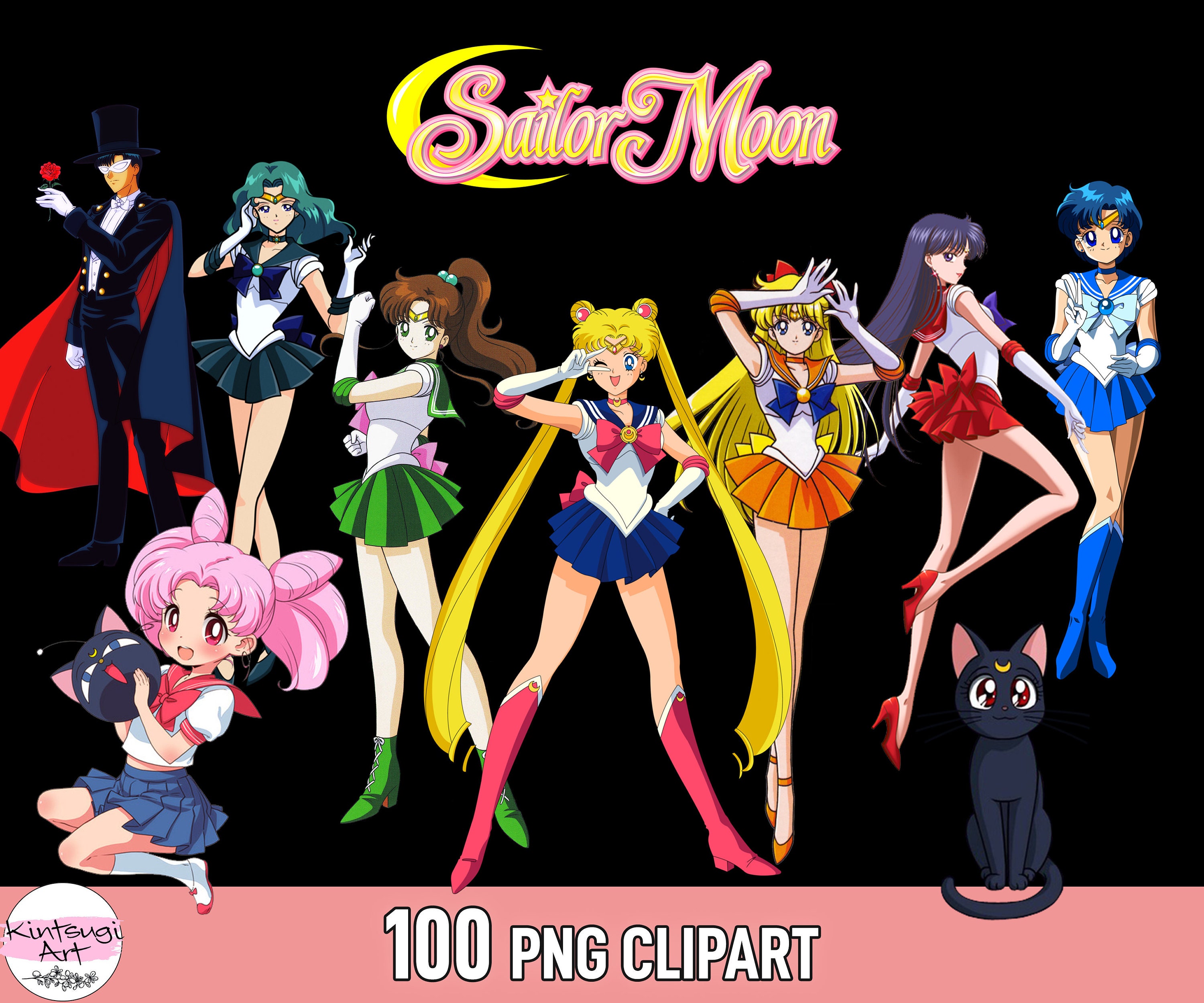 Sailor Moon Clipart Sailor Moon Png Instant Download Etsy Schweiz