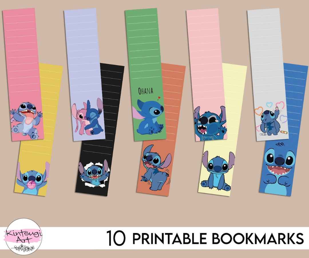 Stitch, Printable Bookmarks Template, Printable Bookmarks, Bookmarks ...
