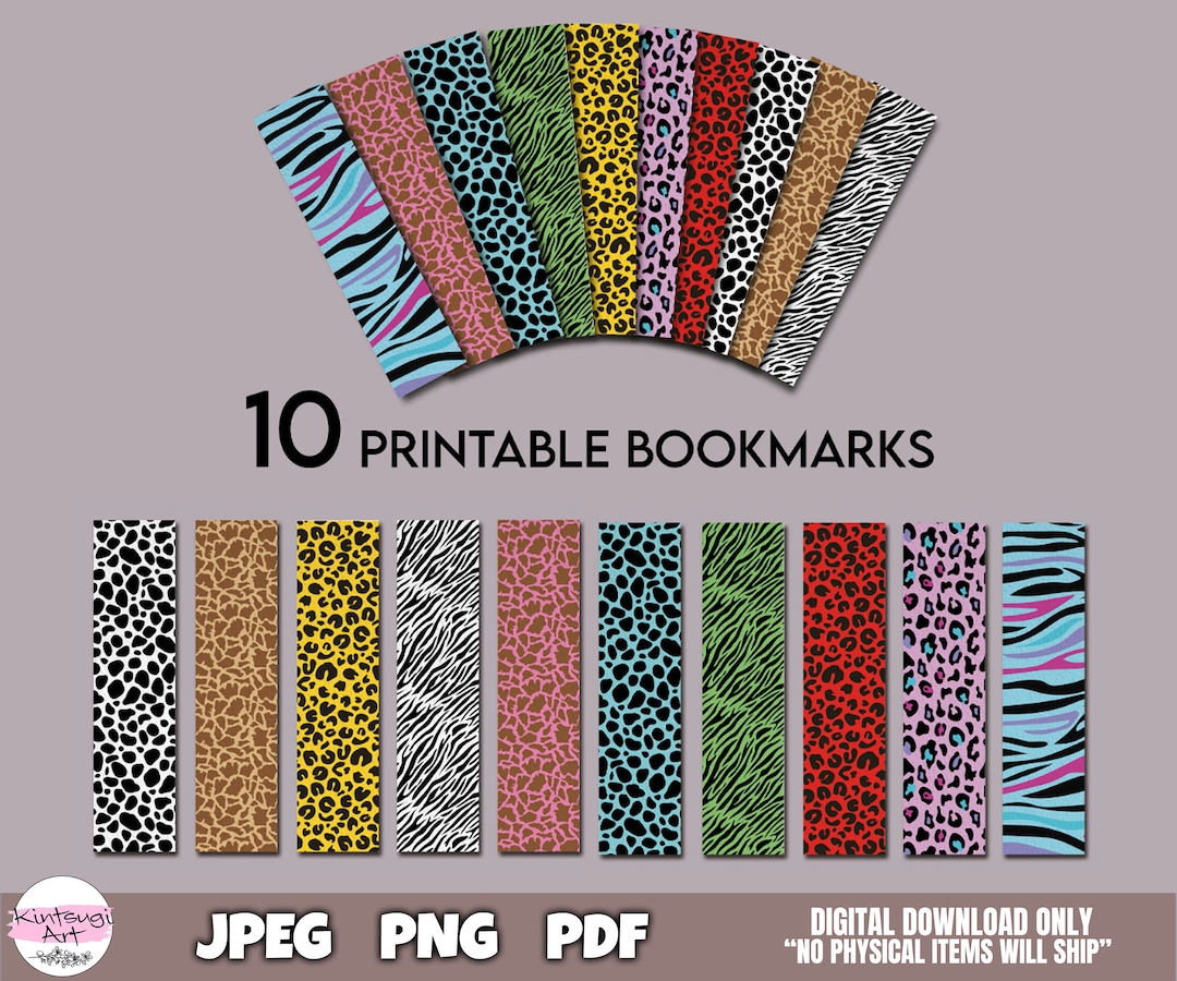 Printable Bookmarks Template, Printable Bookmarks Set, Bookmarks ...