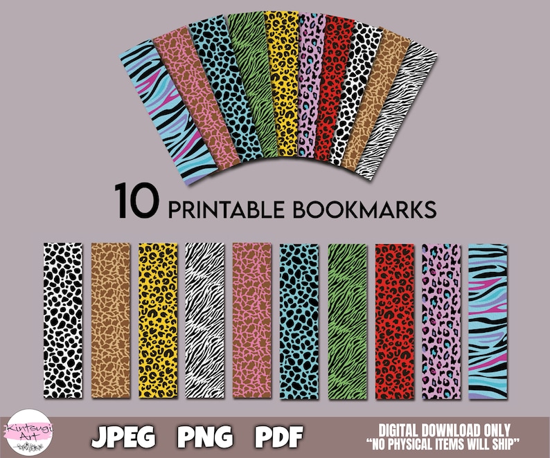 Printable Bookmarks Template Printable Bookmarks Set - Etsy
