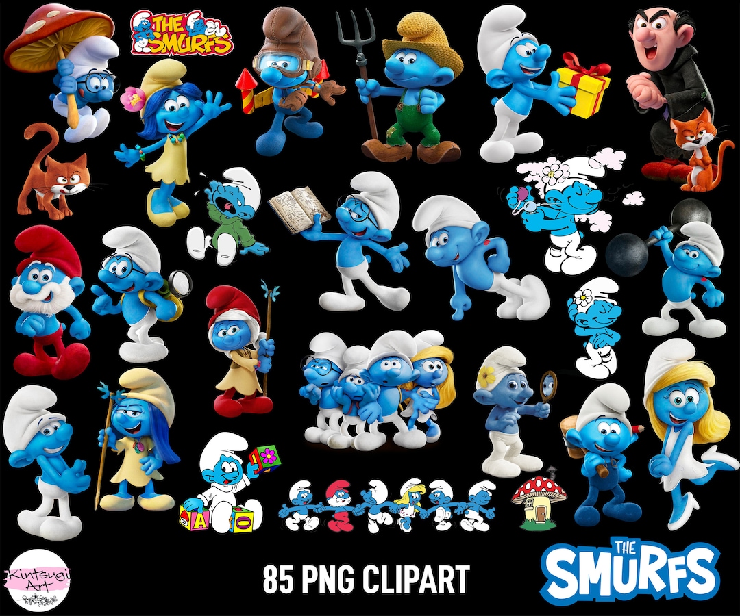 Smurfs, PNG, Smurfs Clipart, Instant Download, Printable, Images, Png ...